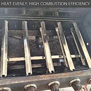 G327-2100-W1 463448021 Grill Burner Replacement for Charbroil Grill Parts 5 Burner 463455021 463449021 463451022 463458021 463459021 463450022 G324-0007-W1 Char-Broil Performance Burner Tube 5Pcs