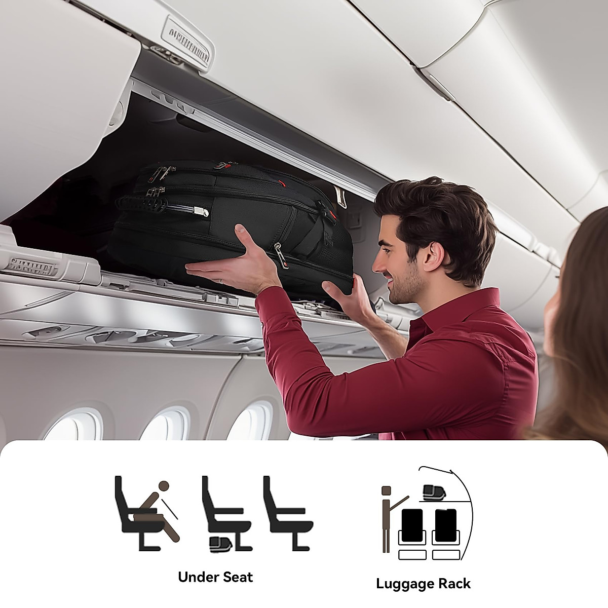 Travel TSA Friendly Laptop Backpack | Anti-Theft Bag with USB Charging Port and Combination Lock, Waterproof - Fits Most 17.3 Inch Laptops and Tablets OAA28015173B