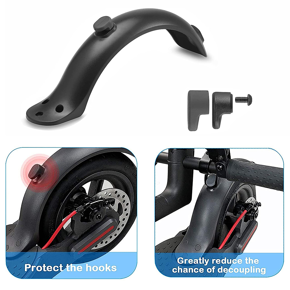 Yungeln Rear Mudguard Scooter Fender Bracket Scooter Replacement Accessory Support Mudguard Bracket Fender Compatible for Xiaomi M365/Pro 1S Scooter Black