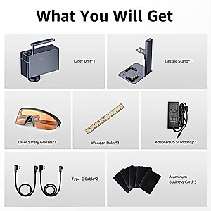 LaserPecker 3(Basic) Laser Engraving Machine, Fiber Laser Engraver 1064nm Cold Red Light 0.01mm Compressed Spot, 48000mm/min High Speed Handheld Fiber Laser Marking Machine for Metal Jewelry Plastic