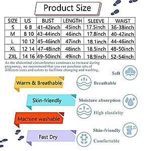 QTECLOR Maternity Robe with Swaddle Blanket, Mommy Robe Hospital Labor Delivery Nightgown Nursing Wear（with Gift Box） (A18 Robe+Swaddle, XL)