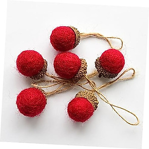 Artibetter 12pcs Felt Pine Cones Red Accessories Christmas Decor Dining Room Table Decor Winter Centerpieces for Table Christmas Pine Cone Ornaments Wool Felt Ball Ornaments Red DIY Pendant