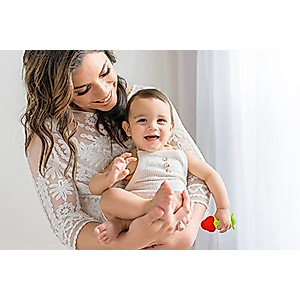 TEKSTAR Baby Teething Toys,Silicone Fruit Shape Teethers, Freezer Safe BPA Free, Soothe Babies Gums Set for Infant and Toddler