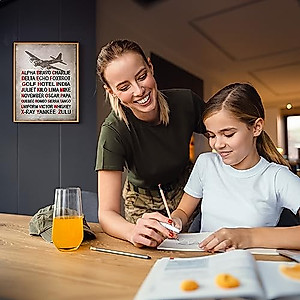 Alpha Bravo Charlie - Military Wall Art, NATO Phonetic Alphabet Military Wall Decor, Patriotic Wall Art Print, Home Decor, Bar Garage Decor, Living Room Decor For Wall, Office Decor, Unframed - 8x10