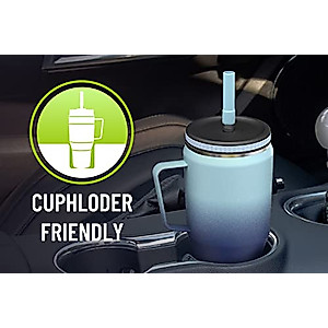 Zenbo 40 oz Tumbler with Handle, Straw Lid, and Cupholder-Friendly Design | Insulated Stainless Steel Travel Mug, Reusable Water Bottle | Leak-Proof, Dishwasher Safe