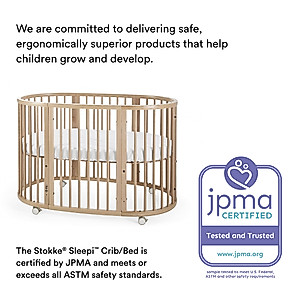 Stokke Sleepi Mattress, Natural White - Foam Crib/Bed Mattress - Offers Comfort & Support for Children - Includes Non-Toxic Cover