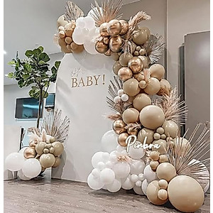 Tan Balloons Double Stuffed Nude Brown Balloon Garland Apricot Balloons Different Sizes Neutral Balloon Arch Kit For Teddy Bear Baby Shower Woodland Jungle Theme Birthday Boho Party Decorations