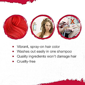Punky Temporary Hair Color Spray, Cougar Red, Non-Damaging Spray-On Hair Dye Instant Vivid Hair Color, 3.5 oz, 2-Pack