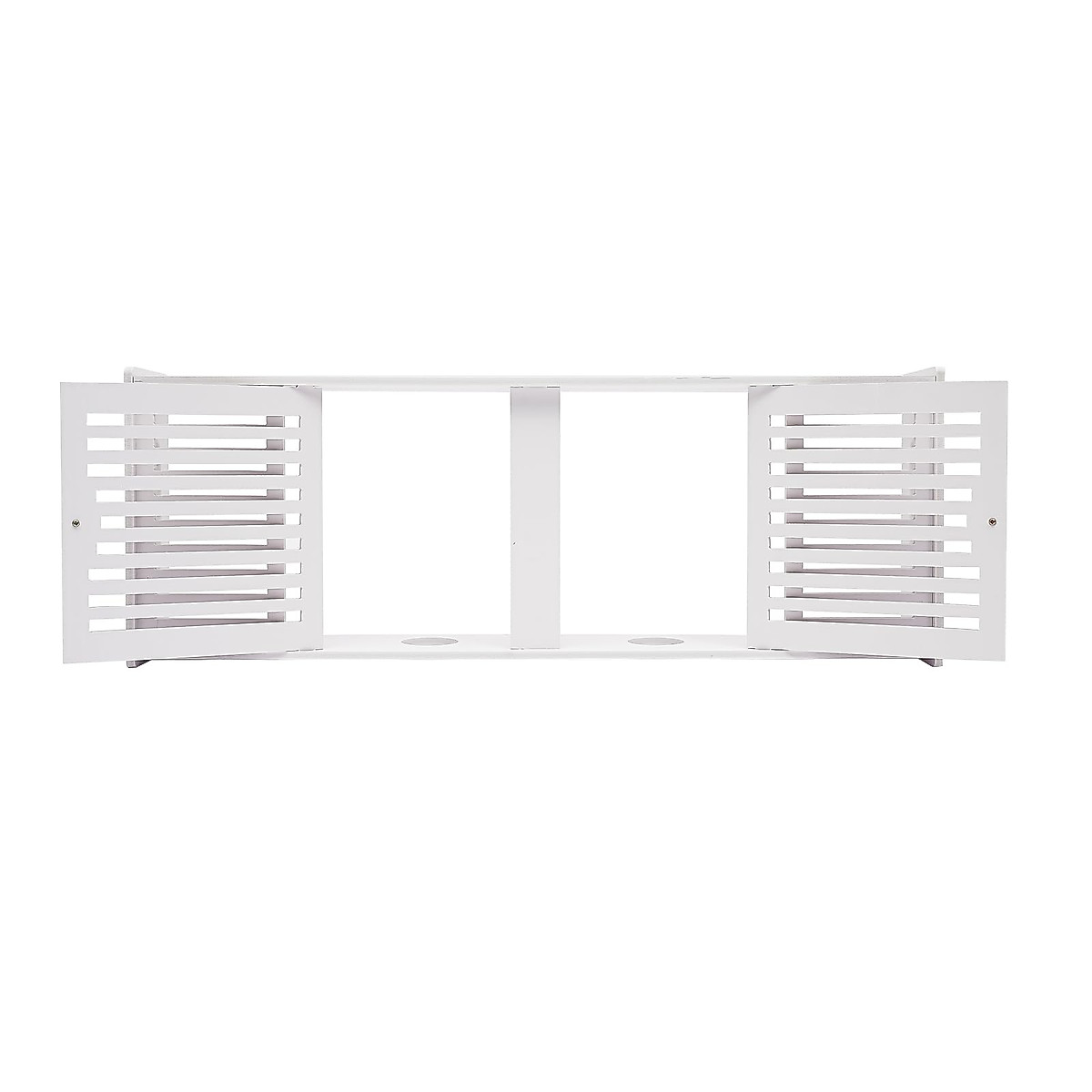 Leblett Wall Mount Router Storage Box,Rectangular White Floating Shelf,Organizer for Toys,Power Plug Storage Box,Multi-Function Storage Rack with Door