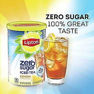 Lipton Zero Sugar for Health and Wellness, Low Calorie Lemon Iced Tea ...