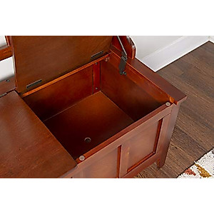 Linon Hall Tree with Storage Bench, 36"W x 18"D x 64"H, Walnut