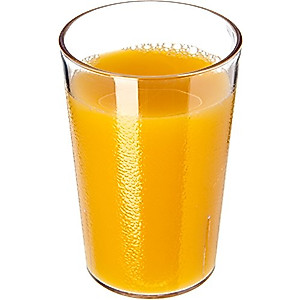 Carlisle FoodService Products Stackable Tumbler with Pebbled Exterior for Kitchen, Restaurants, And Fast Food, Plastic, 8 Ounces, Clear, (Pack of 24)