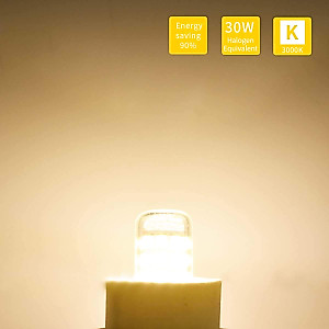 Pack of 5 E12 Dryer Chandelier Led bulb 3W Equivalent to 30W 20W 25W Warm White 3000K 350Lm AC 110V 120V S6 C7 Edison Base Clear Glass Compact Small Light for Ceiling Fan Bedroom Salt Lighthouse Lamp