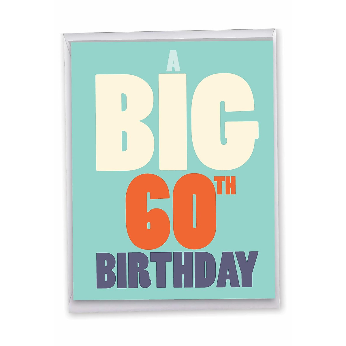 NobleWorks - Jumbo Card for 60th Birthdays (8.5 x 11 Inch) - Fun Milestone Birthday Celebration, Big Group 60 Year Old Greeting - Big 60 J9066MBG
