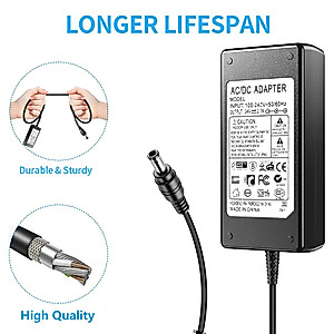 Punasi 24V 2.7A Power Supply Cord Adapter for Silhouette Cameo 1 2 3 4 SD Portrait Studio Machine, AC/DC Adapter Replacement for Electronic Cutting Tool Charger, Extra Long 59 in Cord