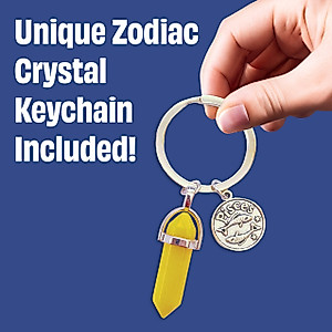 WAX & WIT Pisces Gifts for Women, Zodiac Gifts for Women, Astrology Gifts for Women, Zodiac Candles, Pisces Candle, March Birthday Gifts, February Birthday Gifts for Women, Astrology Candle - 9oz