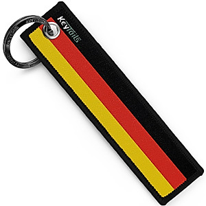 KEYTAILS Keychains, Premium Quality German Flag Key Tag for Auto, Motorcycle, UTV