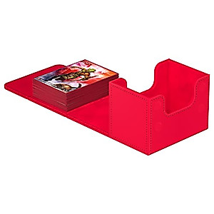 Ultimate Guard Sidewinder 80+, Deck Box for 80 Double-Sleeved TCG Cards, Red, Magnetic Closure & Microfiber Inner Lining for Secure Storage