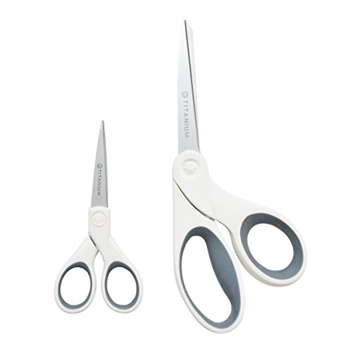 Westcott 8" Bent and 5" Straight Titanium Bonded Craft Scissors, Combo Pack (16378)