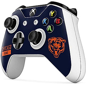 Skinit Decal Gaming Skin Compatible with Xbox One S Controller - Officially Licensed NFL Chicago Bears Blue Performance Series Design
