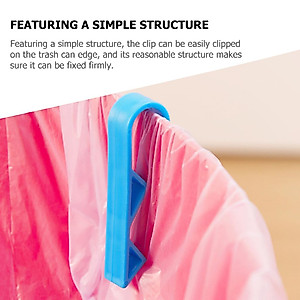 50pcs Plastic Garbage Bin Clip, Washroom Garbage Bag Clips, Plastic Trash Can Clips Waste Basket Bin Clamps Anti-Slip Fixation Clip for Home Office Kitchen,Sturdy Anti-Slip Fixation Clip Holder