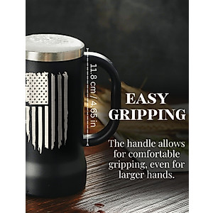 Onebttl Gifts for Men, American Citizenship Gifts for for Dad, Grandpa, Uncle, Brother, Boyriend, Husband, Stainless Steel Beer Stein Tumbler, 24oz Beer Mug with Lid