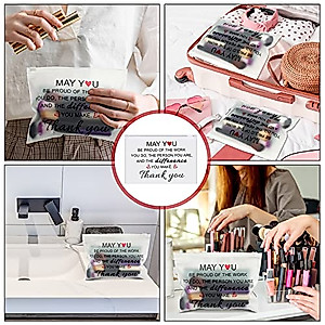 Sunnyray 60 Pcs CNA Week Gifts EVA Cosmetic Bag for Nurse Women Bulk Makeup Bags Cosmetic Toiletry Bags Pouch with Zipper Gifts for Girls Friend Wife(Be Proud of the Work You Do)