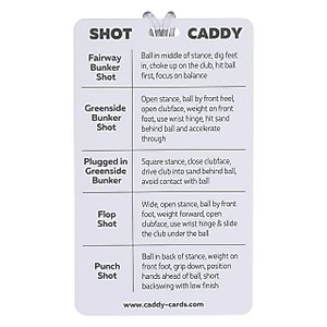 Shot Caddy - Golf Bag Tag Accessory - Golf Swing Help - Swing Reference Guide - Training Aid - Shoot Lower Scores - Caddy Cards