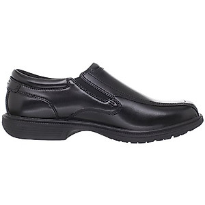 Nunn Bush Men's Bleeker Street Slip On Loafer with KORE Slip Resistant Comfort Technology, Black, 12 Wide US