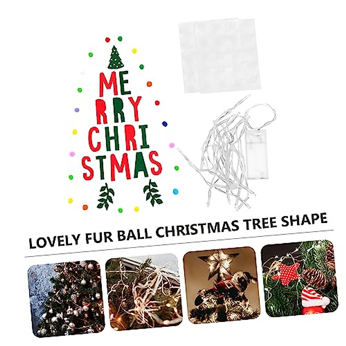 1 Set Christmas Tree with Lights Christmas Decorations LED Decor Christmas Tree Light Christmas Fairy Light Wall Felt Christmas Tree Christmas Wall Decor Xmas Ornament LED