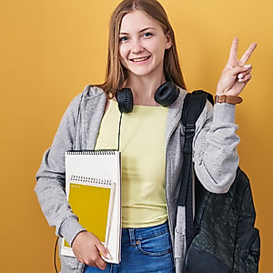 EOOUT Top Spiral Steno Pads 5 Pack, 6x9 Inches, 80 Sheets White Paper Gregg Rule, 5 Assorted Covers Steno Notebooks for Writing Notes in School, University, College, Office