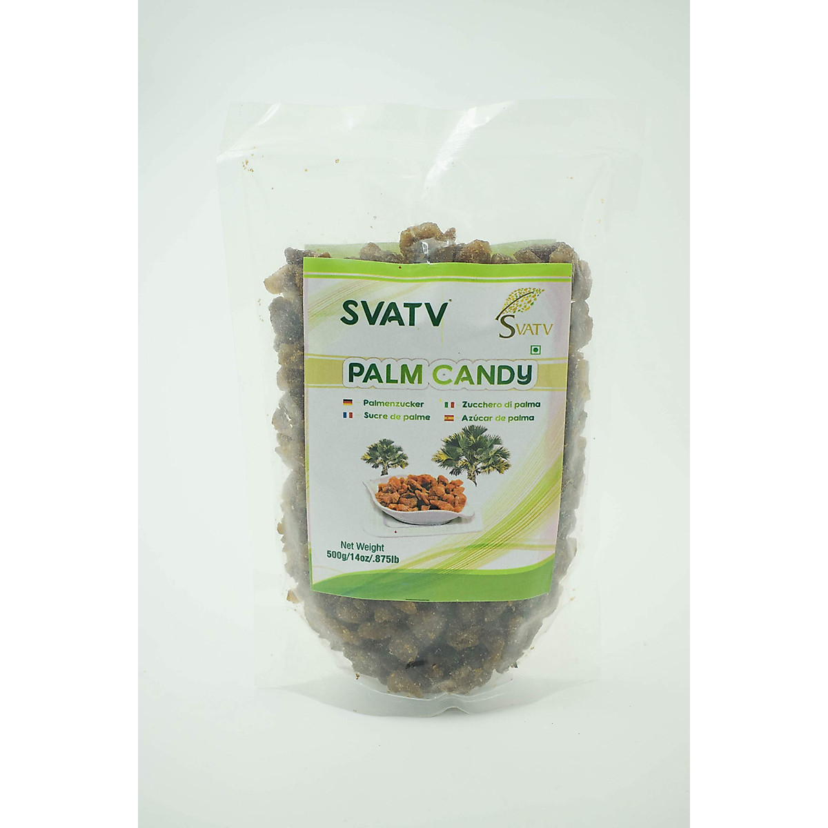 SVATV Palm Candy | Natural Sweetener Powder | Gluten Free - sweeteners | Refined Sugar Alternative | Substitute for Baking, | No Preservatives Added | No Artificial Flavors - 500g, 17.63oz