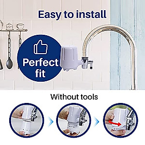 ICEPURE FM-15RA Faucet Water Filter, Raplacement for Culligan FM-15A, FM-15RA Filtration System, White Finish 320 gallons (Pack of 3)