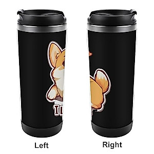I Like Corgi Dog Travel Coffee Mug Reusable Insulated Drinking Cup with Lid for Home Outdoor Works 13 Oz