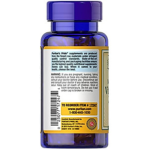 Puritans Pride Vitamin D3 250 mcg (10,000 IU)-200 Softgels, White