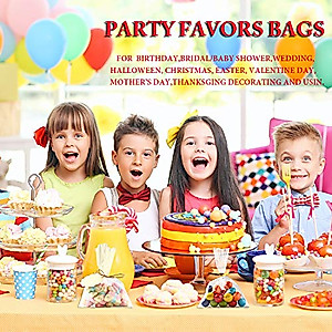 Cello Cellophane Treat Bags,5x7 Inches Clear Cellophane Bags 200 Pcs OPP Plastic Treat Bags with 200 Twist Ties for Gift Wrapping,Packaging Candies,Dessert,Bakery, Cookies, Chocolate,Party Favor