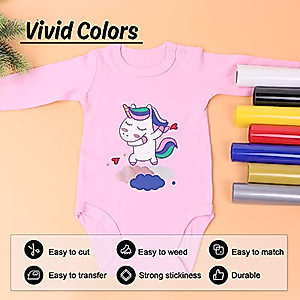 HTVRONT HTV Vinyl Rolls Heat Transfer Vinyl - 12" x 5ft Yellow HTV Vinyl for Shirts, Iron on Vinyl for All Cutter Machine - Easy to Cut & Weed for Heat Vinyl Design (Yellow)