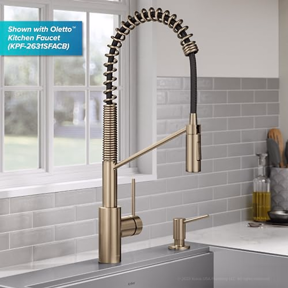 KRAUS Kitchen Soap and Lotion Dispenser in Spot-Free Antique Champagne Bronze, KSD-43SFACB