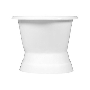 Signature Hardware 907547-66-RR Henley 66" Cast Iron Double-Ended Pedestal Tub with Rolled Rim