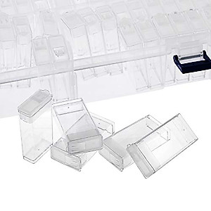 Diamond Bead Storage Containers,120 Pcs Removable Clear Plastic Organizer with Snap Shut Lid for Nail Art Rhinestone Jewelry DIY Diamond Cross Stitch Tools and Other Small Items