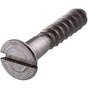 Steel Flat Countersunk Head Slot Drive Wood Screws (25, #8 x 5/8")