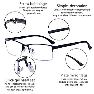 ALWAYSUV Myopia Glasses Black TR90 Frame Shortsighted Distance Eyeglasses For Men Women -1.5 Please kindly note these are not reading glasses