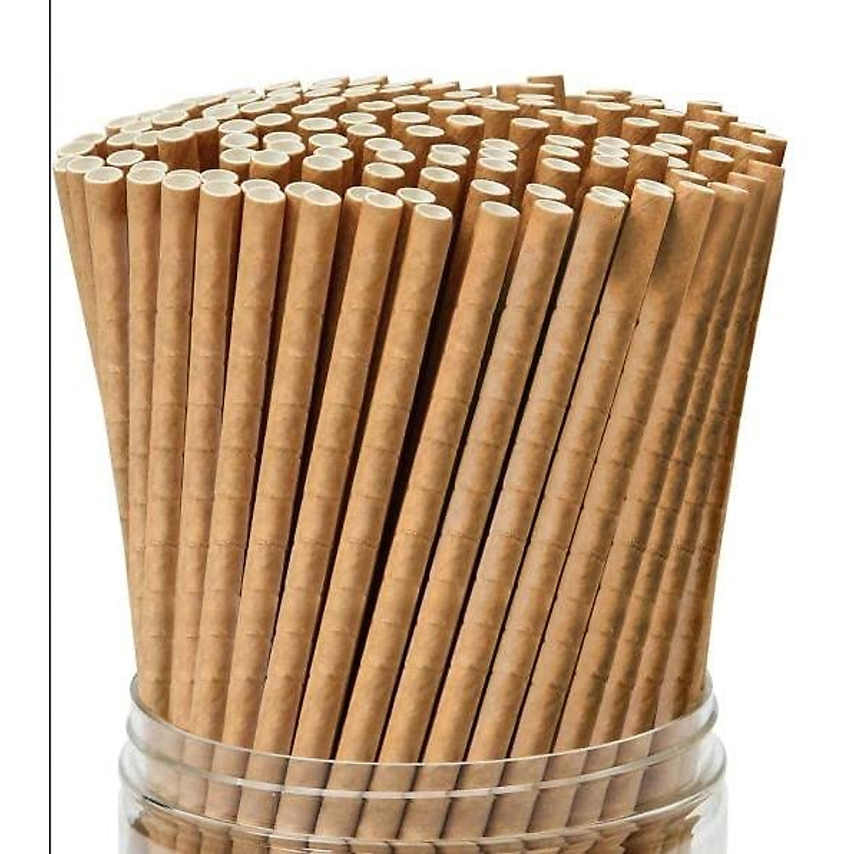 250pc Bendable Brown Paper Eco Friendly Biodegradable Straws Compostable And Disposable For Drinking Or Crafts