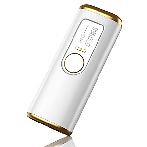 Permanent Hair Removal for Women, Jeezfee Hair Removal Device, at-Home Painless Hair Removal on Armpits Legs Arms Face Bikini line (Elegant White)