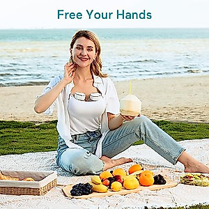 Paruu R10 Wearable Breast Pump Hands-Free, Electric Portable Breast Pump with 4 Modes & 12 Levels, Rechargeable & Smart Display, Memory Function, 19/21/25mm Flange, 2 Pack (Gold)