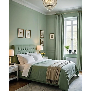 Dimoon 118''x17.7'' Green Peel and Stick Wallpaper Contact Paper Modern Self Adhesive Wall Paper Removable Renter Friendly Textured Solid Color Shelf Cabinet Vinyl Roll (118''x17.7'',Light Green)