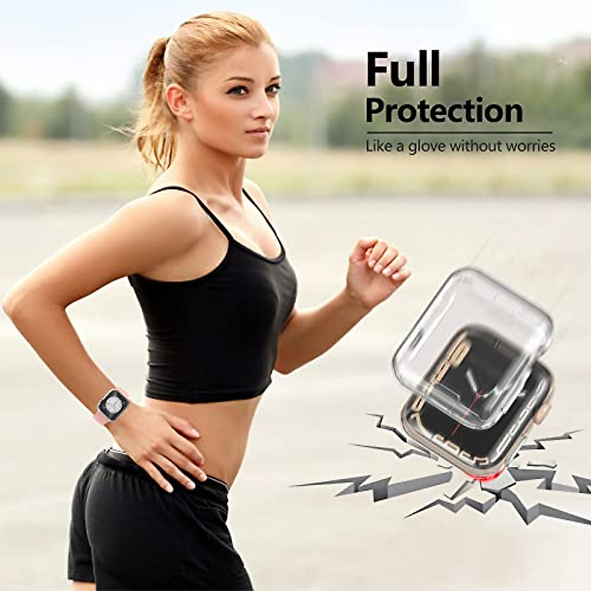 for Apple Watch 38mm Case iWatch Screen Protector TPU All-Around Protective Case Clear Ultra-Thin Cover for Apple Watch Series 3, 2 Pack case (Clear, for 38mm Apple Watch case)