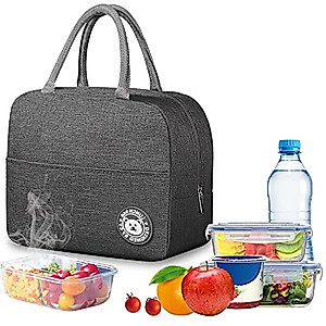 AURUZA Lunch Bag,Insulated Lunch Bag,Waterproof and Reusable,Men Lunch Tote with Interior Pockets,Waterproof Thermal Lunch Cooler for Picnic/office/school