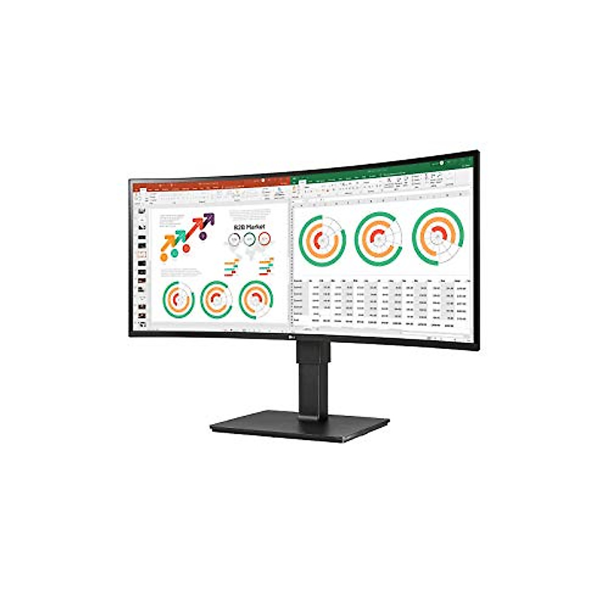 LG 34BN770-B 34" 21:9 QHD UltraWide HDR10 IPS Monitor, Built-In-Speakers, TAA Compliant, Black