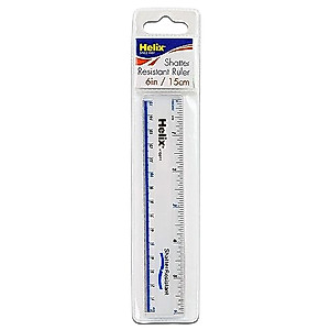 Helix Shatter-Resistant Ruler 6 Inch / 15cm (10011)